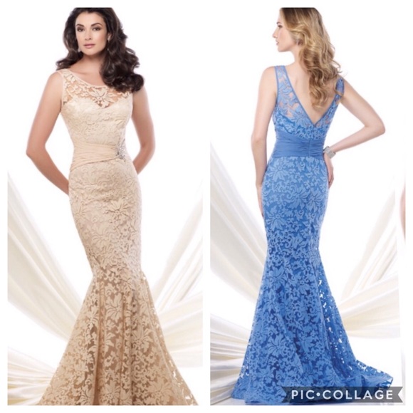 Mon Cheri | Dresses | Montage By Mon Cheri Lace Gown | Poshmark